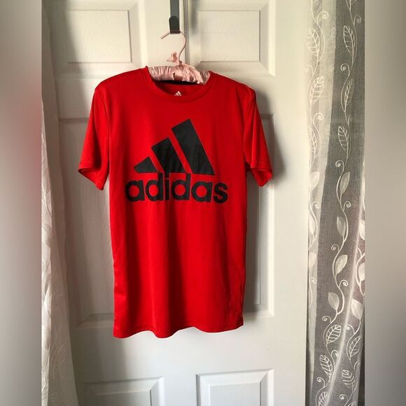 adidas | Shirts & Tops | Adidas Youth Boys Logo Climalite Tshirt Size L ...